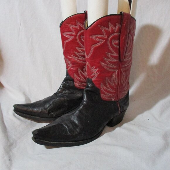 Shoes | Womens Leather Western Cowboy Gringo Rocker Rider Boots 8 Red ...